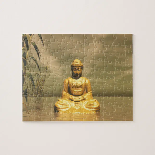 Zen buddha meditating jigsaw puzzle | Zazzle