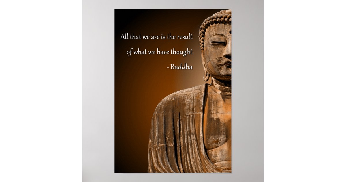 Zen Buddha Quote Inspirational Spiritual Poster | Zazzle