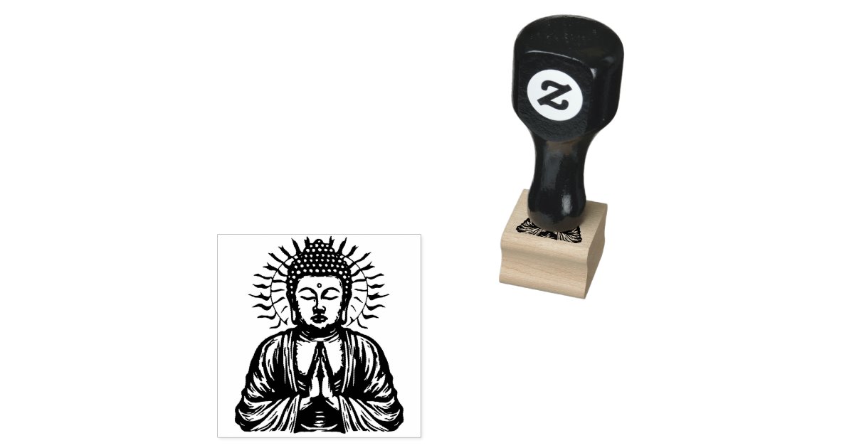 Zen Buddha Rubber Stamp | Zazzle