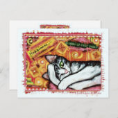 Zen Cat Art Postcard | Zazzle