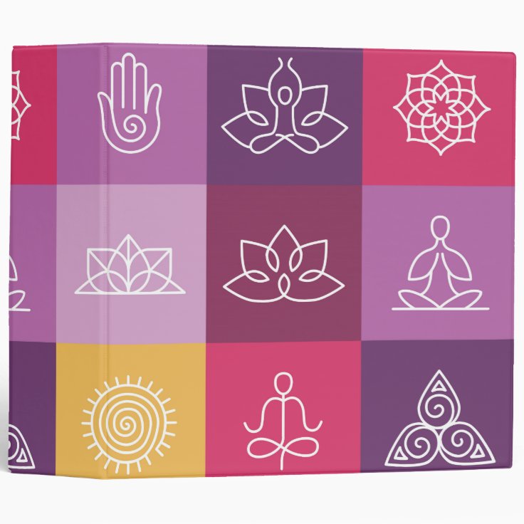 zen,chakra,yoga,peace,ohm,tranquilty,lotus,meditat binder | Zazzle