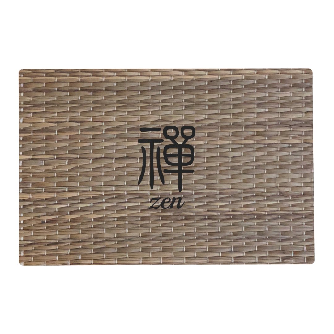 Zen Chinese calligraphy on tatami Placemat | Zazzle