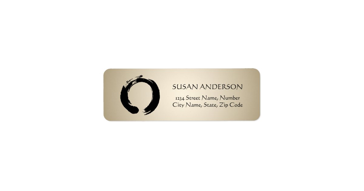Zen Circle Address Label | Zazzle