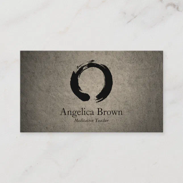 Zen Circle Meditation Business Card | Zazzle