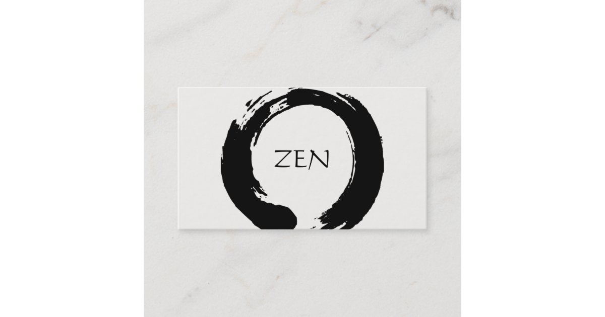 Zen Circle Meditation Business Card | Zazzle