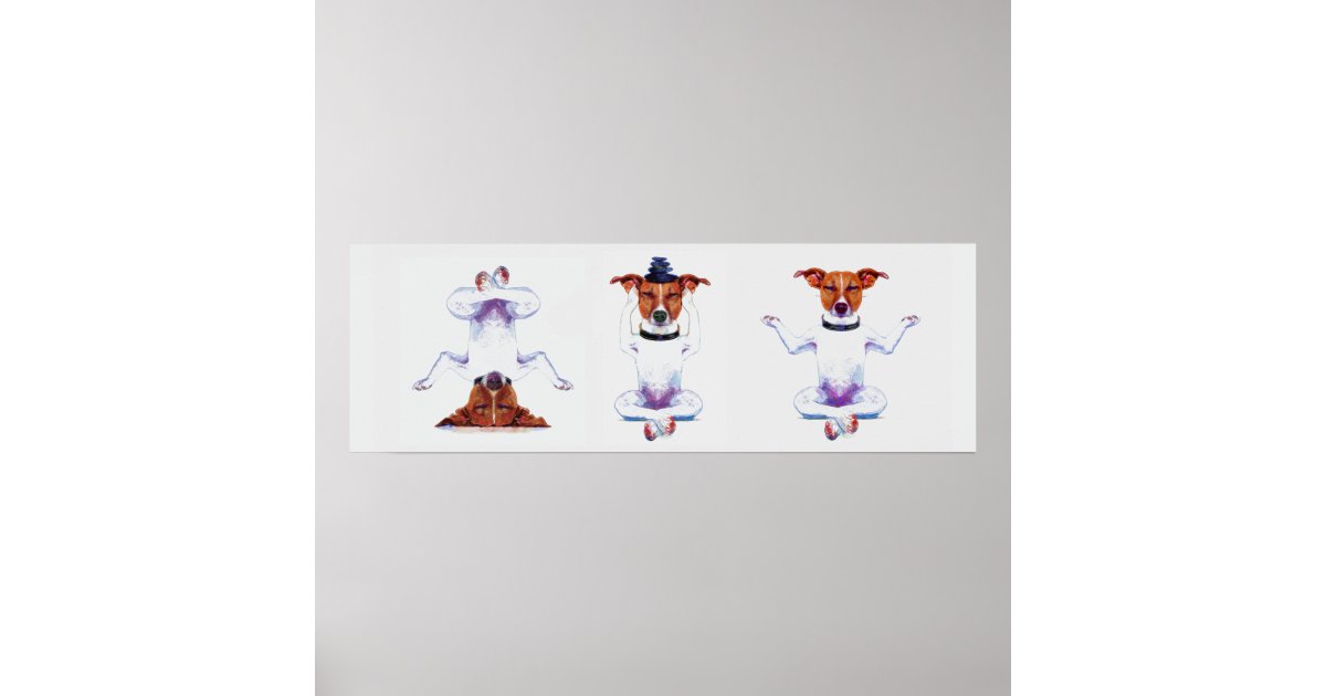 Zen Dog Triptych Poster | Zazzle
