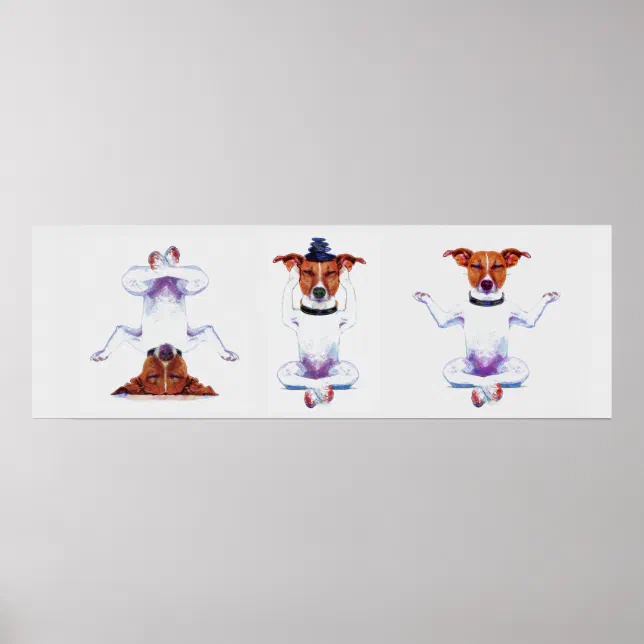 Zen Dog Triptych Poster | Zazzle
