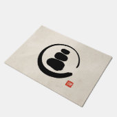 Zen Enzo Circle and Zen stones Doormat | Zazzle
