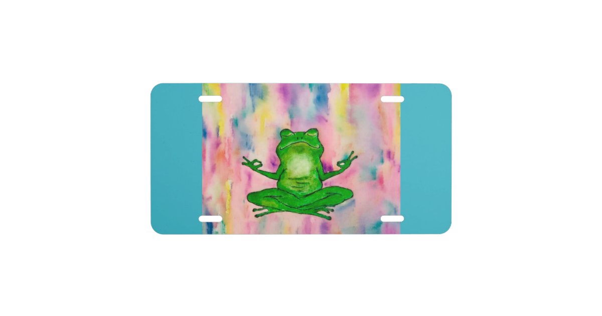 Zen Frog License Plate | Zazzle