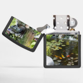 Zen Koi Waterfall Pond and Garden Zippo Lighter | Zazzle