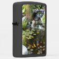 Zen Koi Waterfall Pond and Garden Zippo Lighter | Zazzle