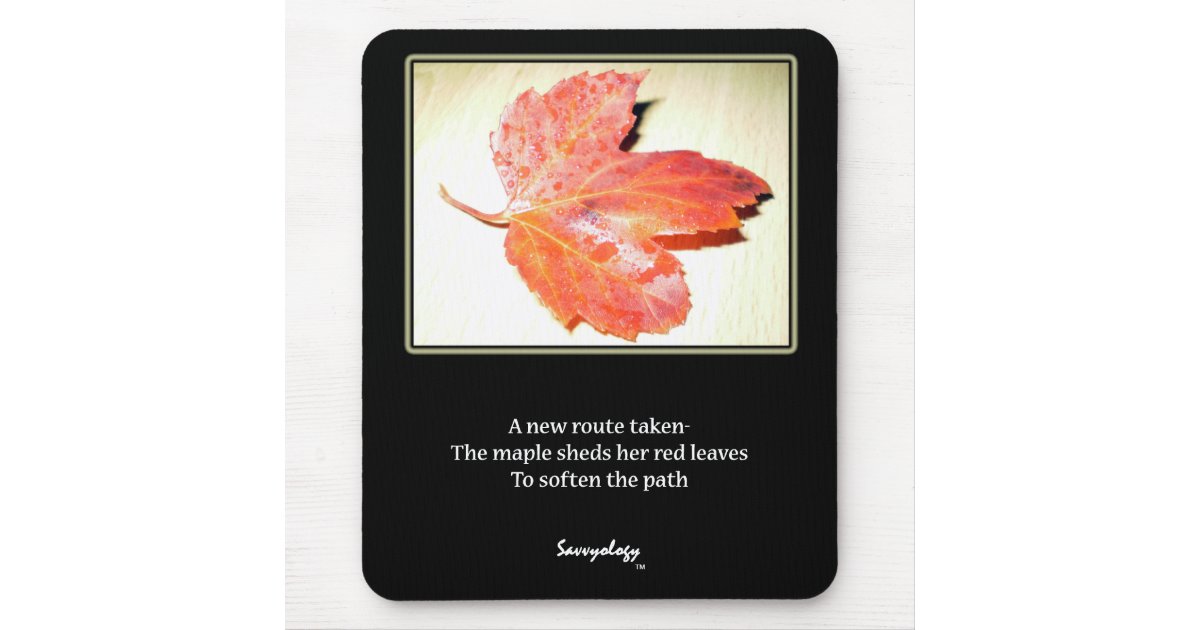 Zen Maple Poem & Art Mousepad | Zazzle