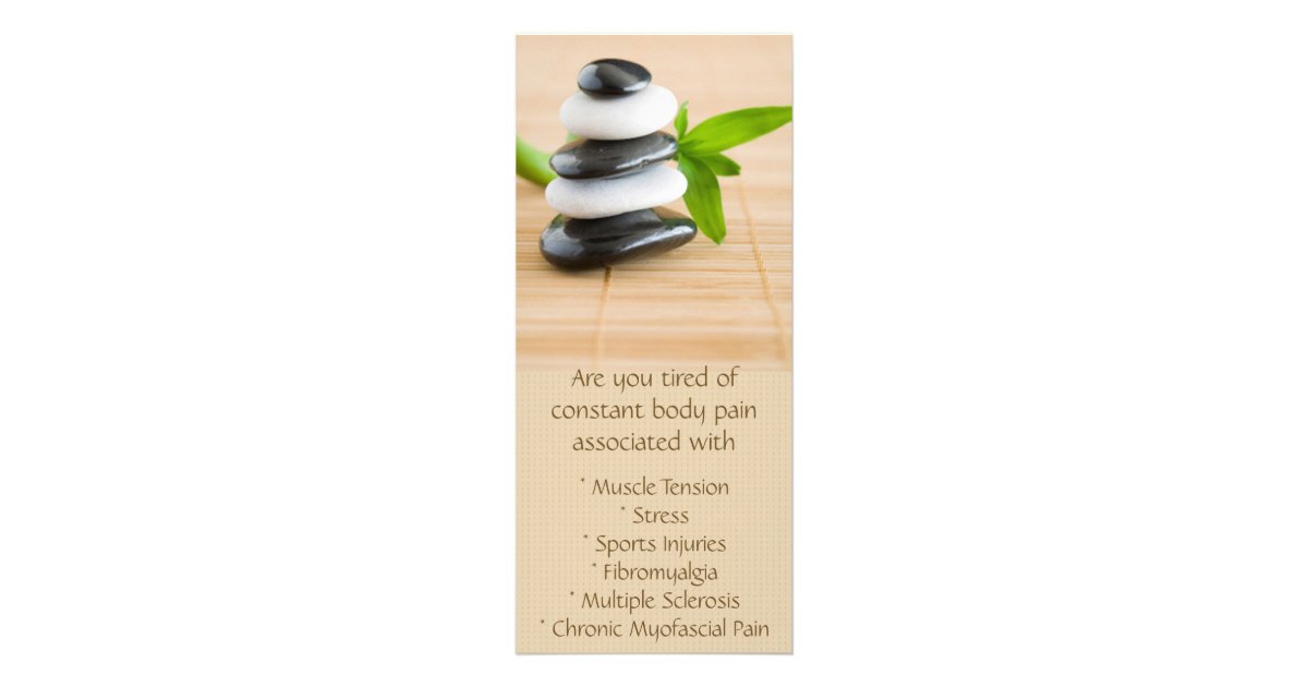 Zen Massage Rack Card | Zazzle