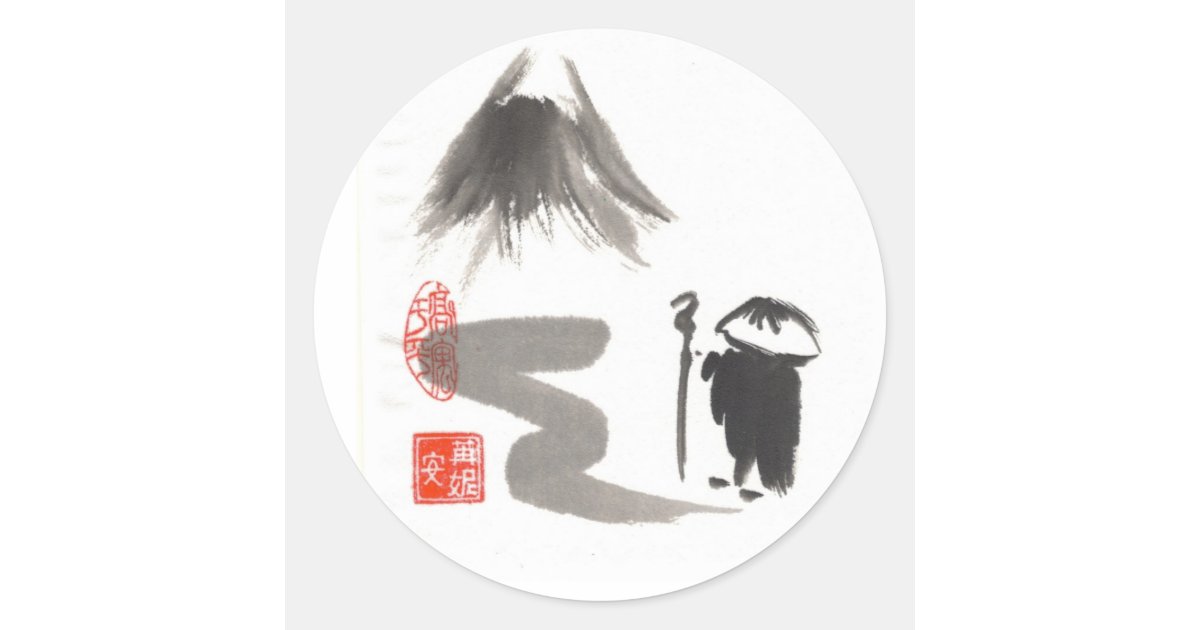 Zen Pilgrim Stickers | Zazzle