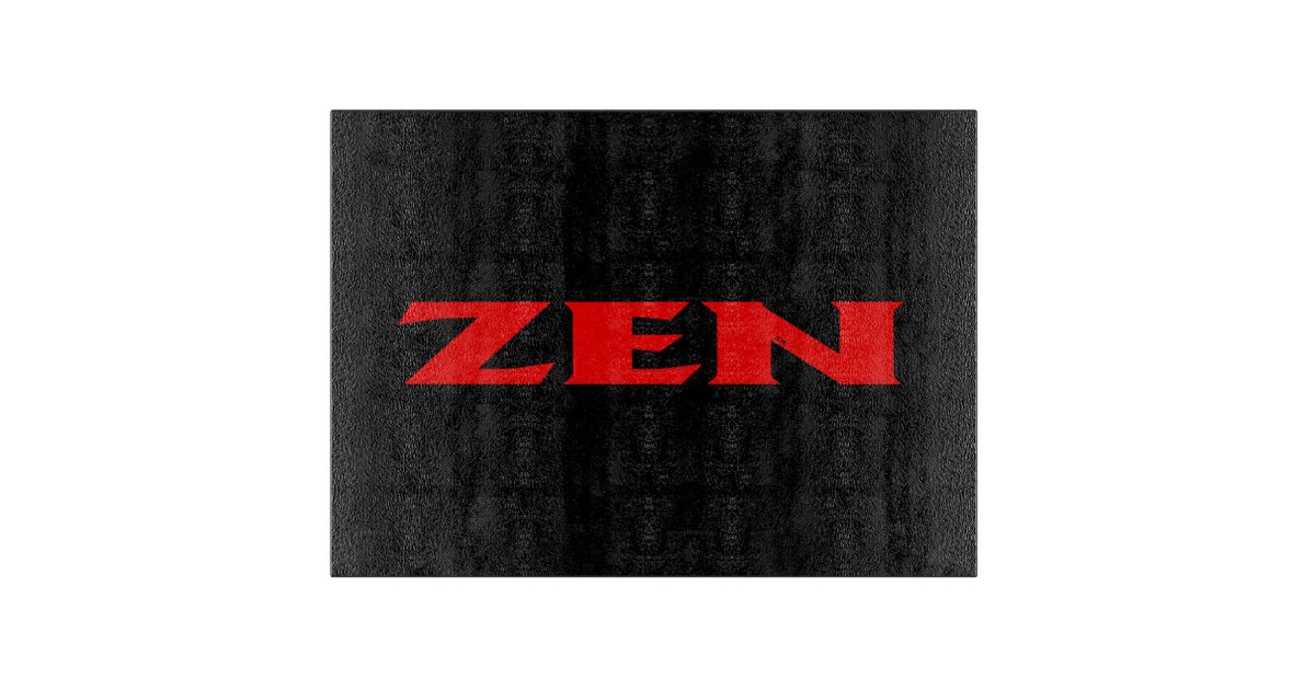 Zen red black glass cutting board | Zazzle