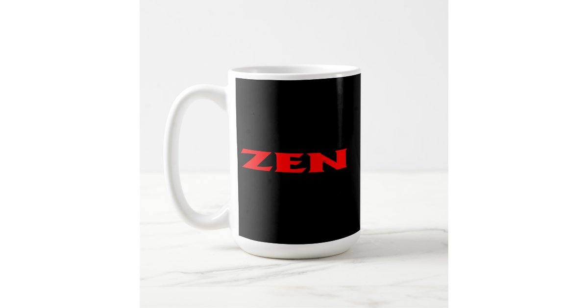 Zen red black mug | Zazzle