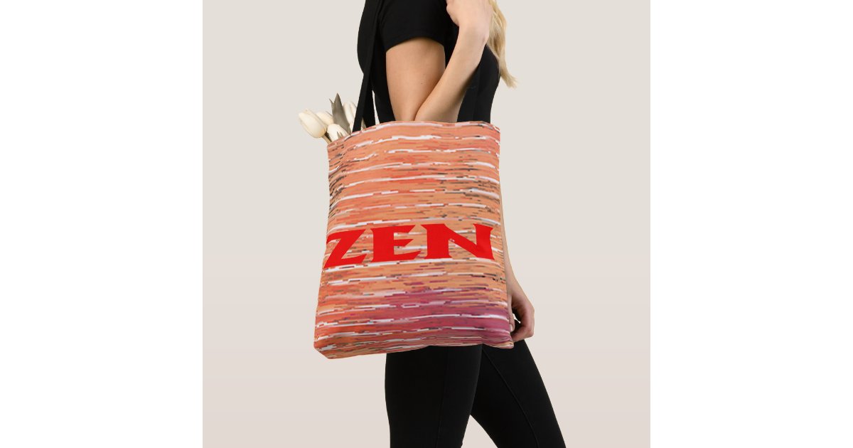 Zen red reeds shoulder tote bag | Zazzle