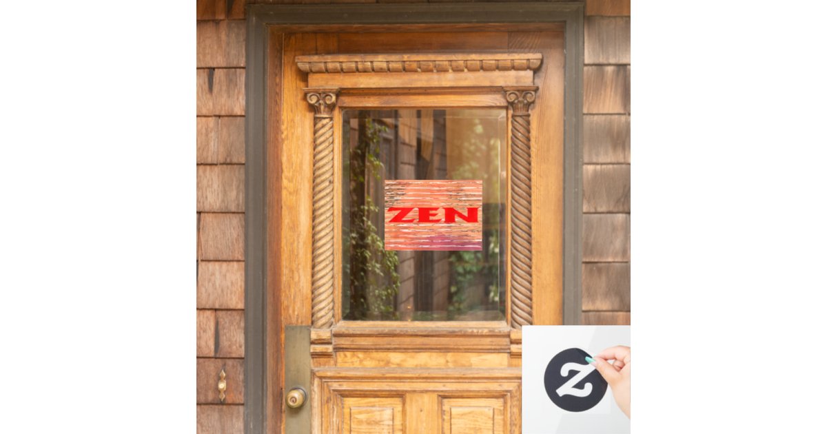 Zen red reeds window cling | Zazzle
