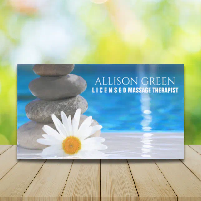 Zen SPA Salon Aromatherapy Massage Therapist Business Card | Zazzle