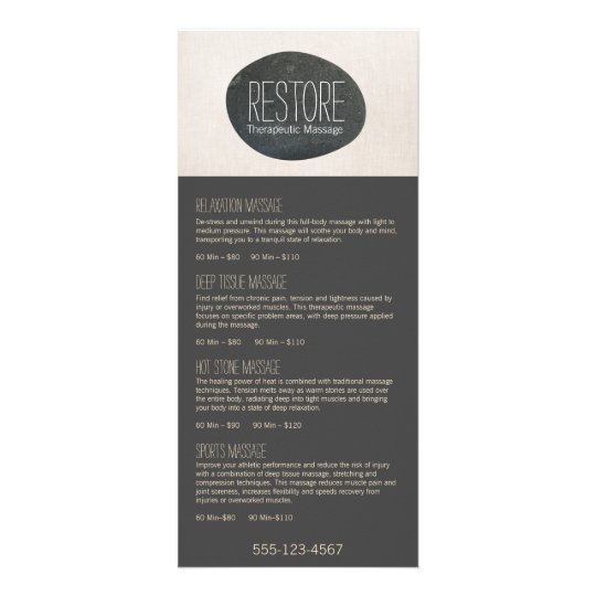 Zen Stone Massage Therapist Service Spa Menu | Zazzle.com