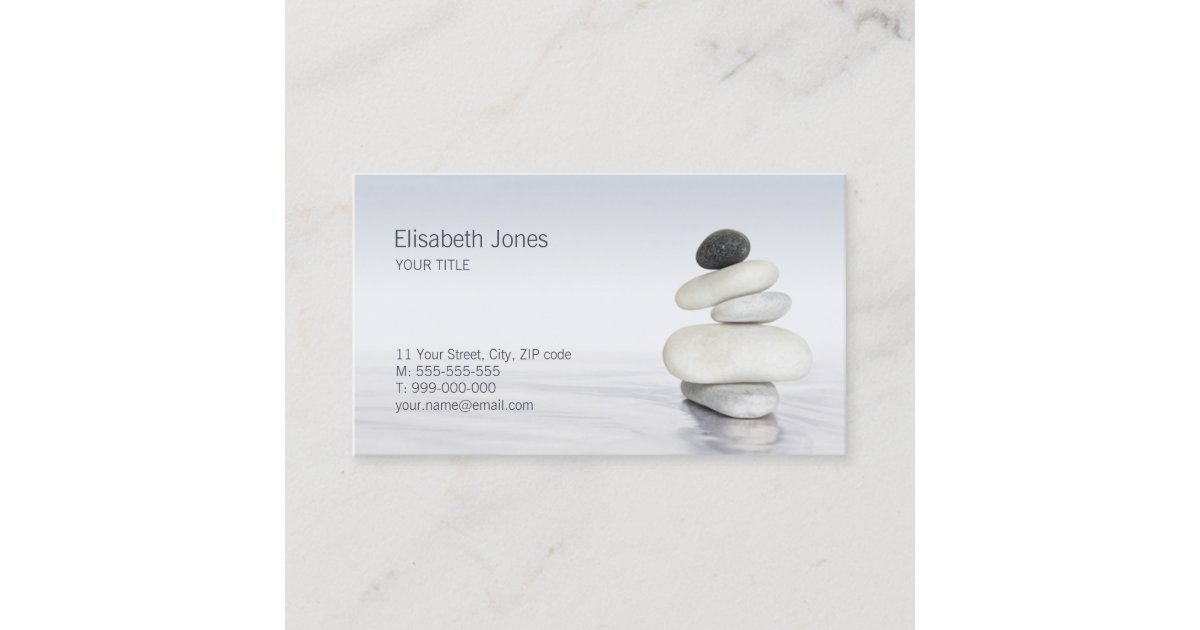Zen Stones Balance business card | Zazzle