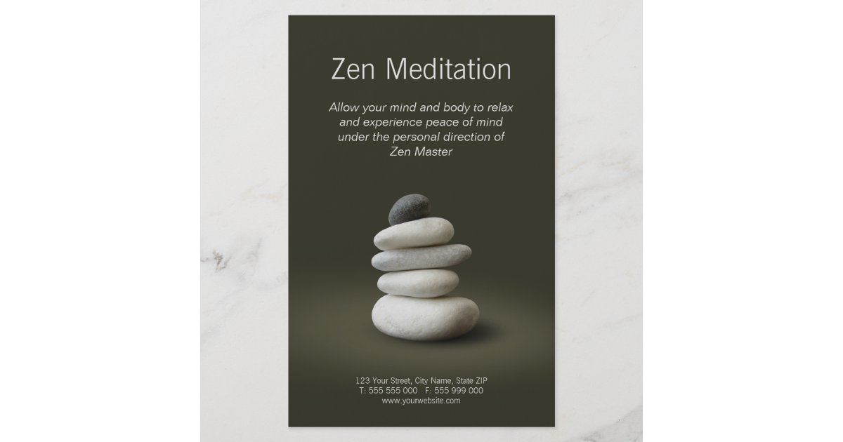 Zen Stones flyer | Zazzle