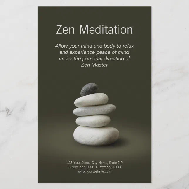 Zen Stones flyer | Zazzle