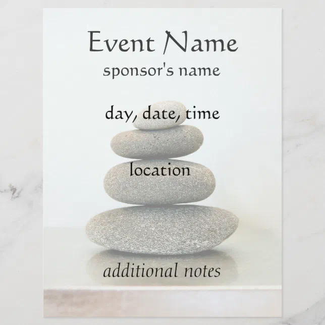 Zen Stones Holistic Healing Arts Flyer | Zazzle