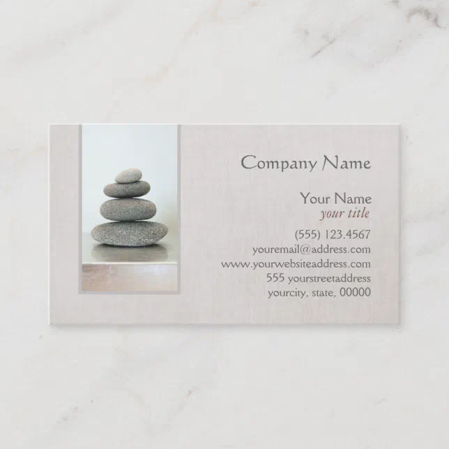 Zen Stones Holistic Health Healer Business Card | Zazzle