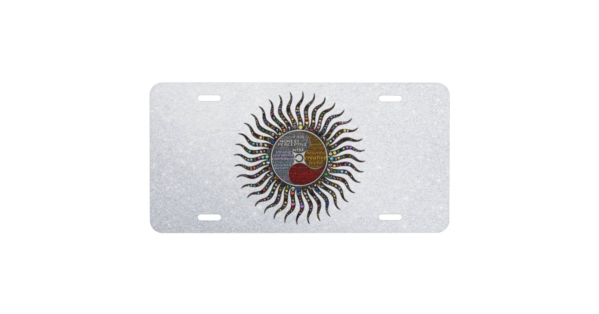 Zen Sun License Plate | Zazzle