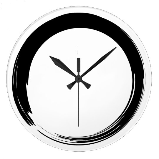Zen Symbol / Enso Circle Large Clock | Zazzle.com