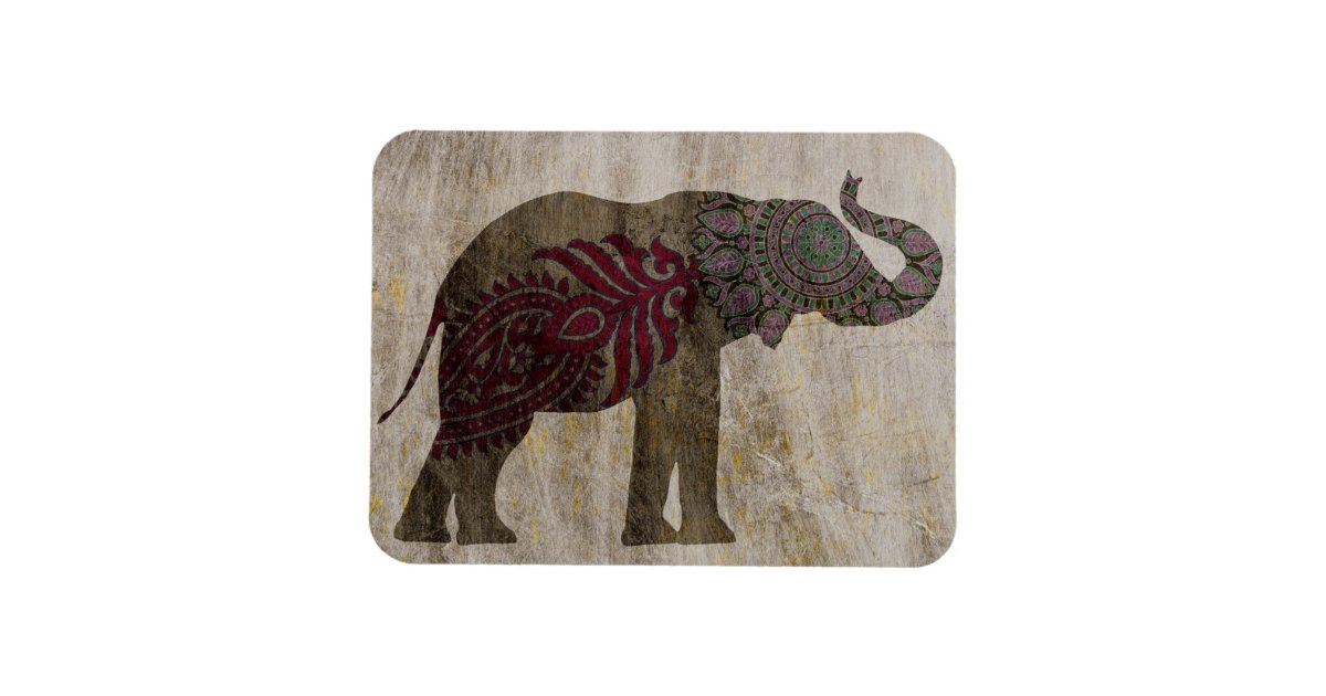 Zen Tribal Elephant Magnet | Zazzle