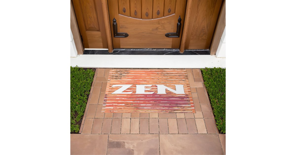Zen white reeds doormat | Zazzle