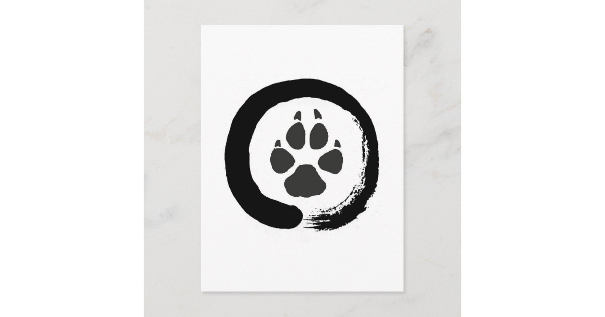 Zen wolf print postcard | Zazzle