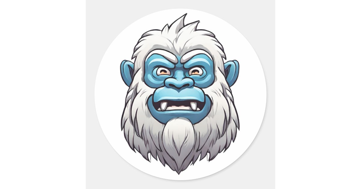 zen yeti classic round sticker | Zazzle