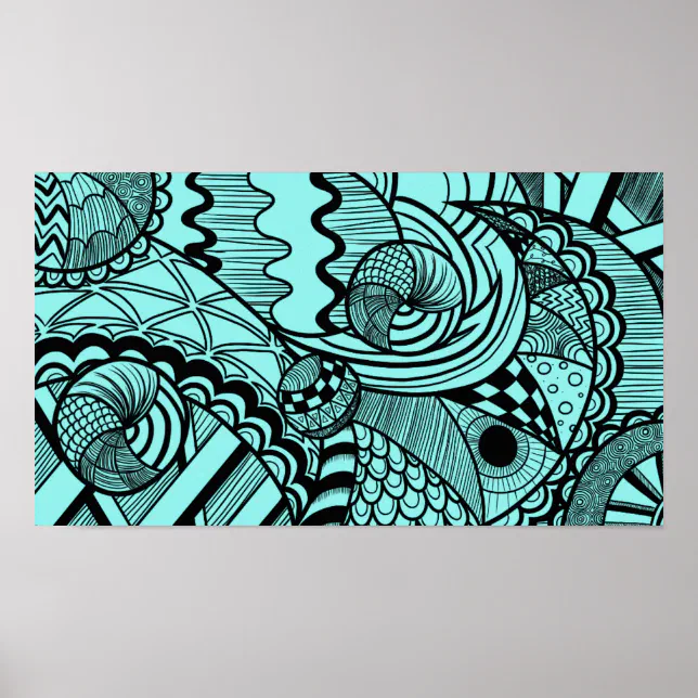 Zentangle Wall Poster | Zazzle