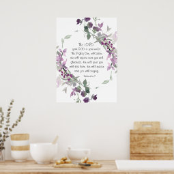 Zephaniah 3:17 He will Rejoice over You Poster | Zazzle