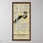 Zeppelin Hindenburg Vintage Travel Poster | Zazzle