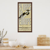 Zeppelin Hindenburg Vintage Travel Poster | Zazzle