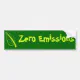 Zero Emissions Bumper Sticker | Zazzle