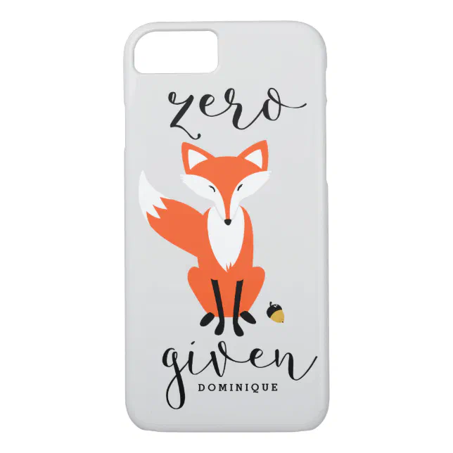 Zero Fox Given Funny Pun Personalized Case-Mate iPhone Case | Zazzle