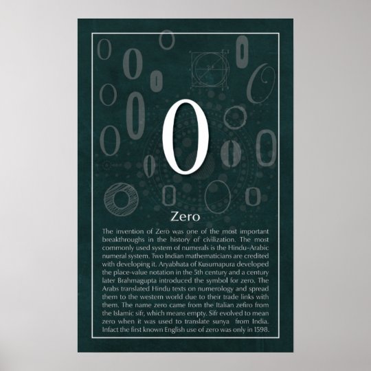Zero Poster | Zazzle.com