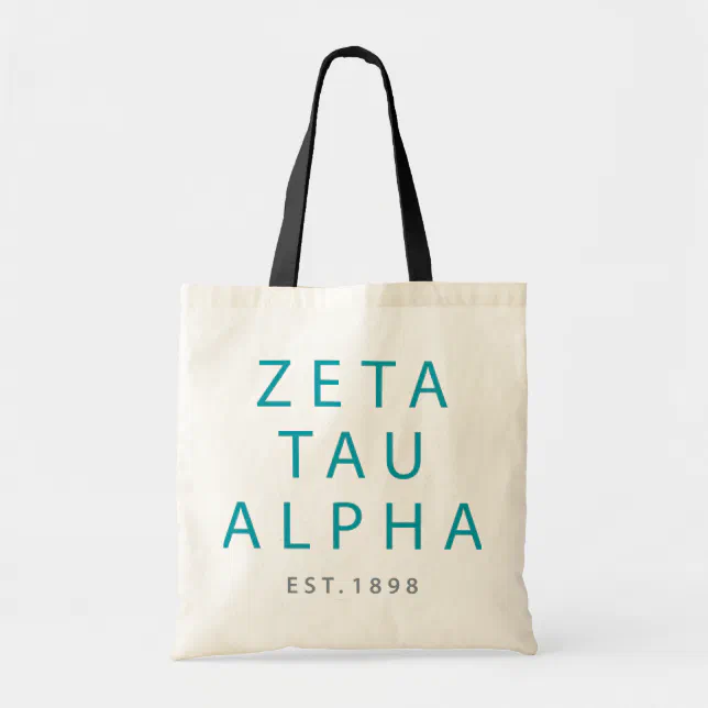 Zeta Tau Alpha Modern Type Tote Bag | Zazzle