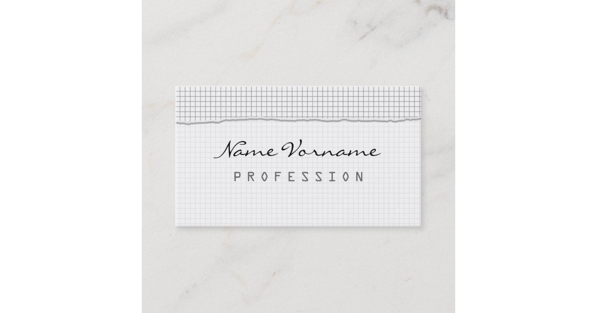 Zettel Business Card | Zazzle
