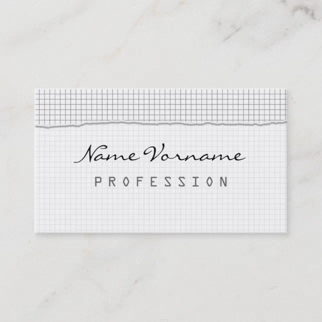 Zettel Business Card | Zazzle