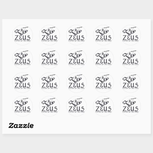 Zeus Classic Round Sticker | Zazzle