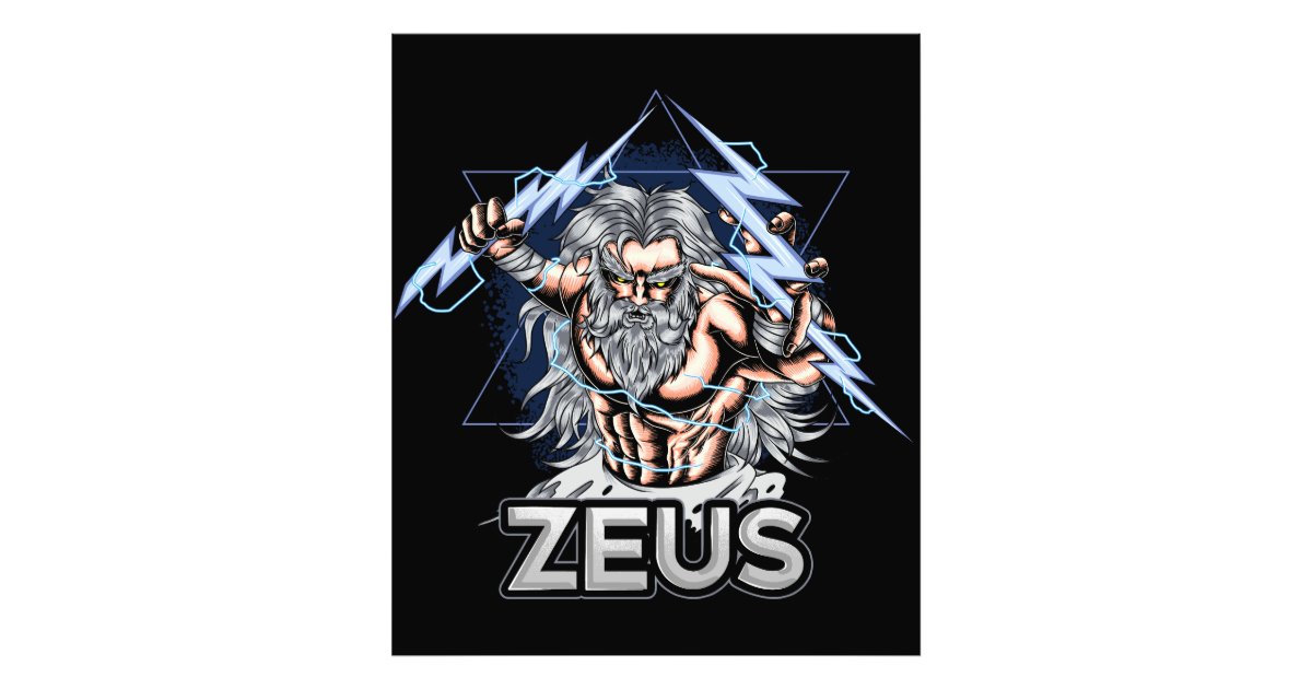 Zeus Greek Mythology Drawing Photo Print Zazzle