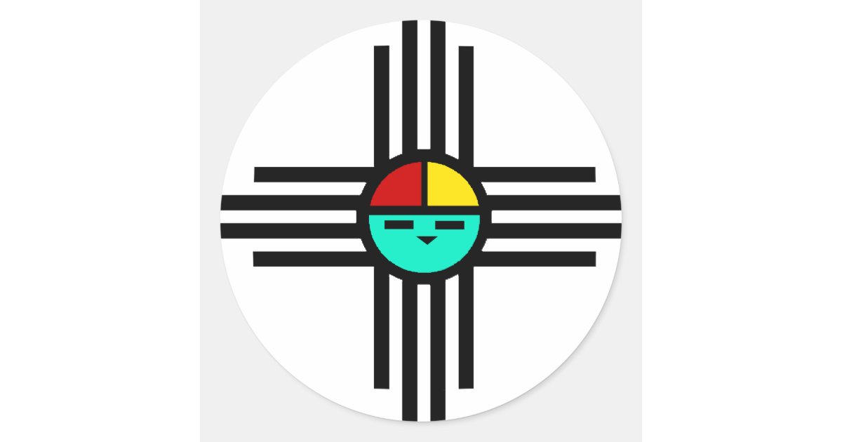 Zia Sun God Classic Round Sticker | Zazzle
