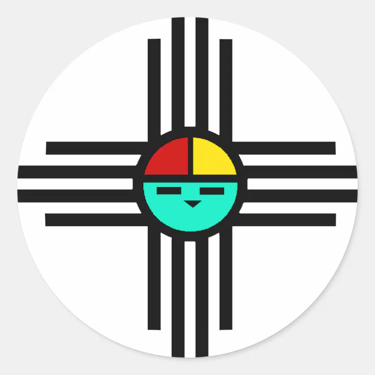 Zia Sun God Classic Round Sticker | Zazzle