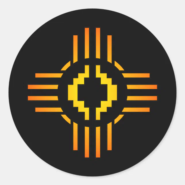 Zia Sun Sign Classic Round Sticker | Zazzle